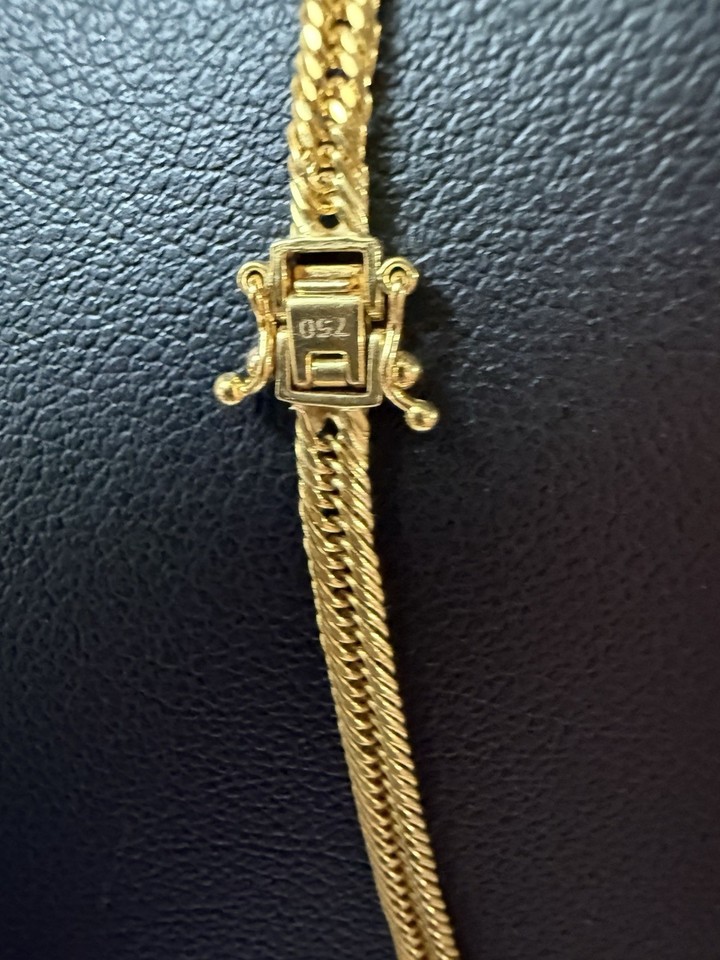 Real 18K Pawnable Necklace with Cross Pendant 18 Inches Unisex Men ...