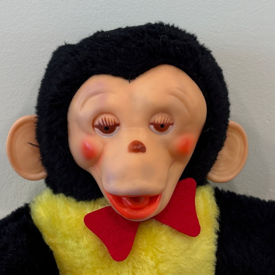 Vintage Zippy Monkey Mr Bim Zip Plush Banana Toy Rubber Face Doll 15 ...