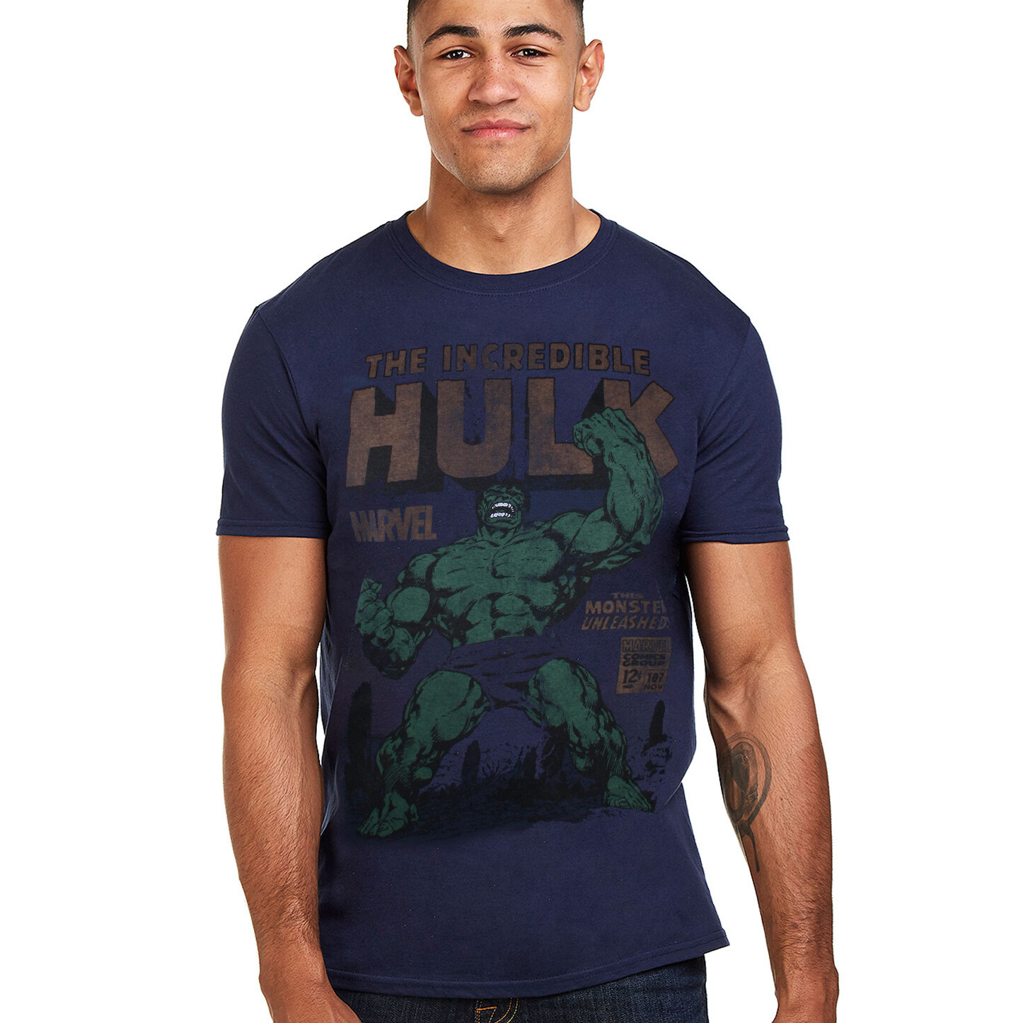 The Hulk Mens T-shirt Rage Navy S-2XL Marvel Official | eBay