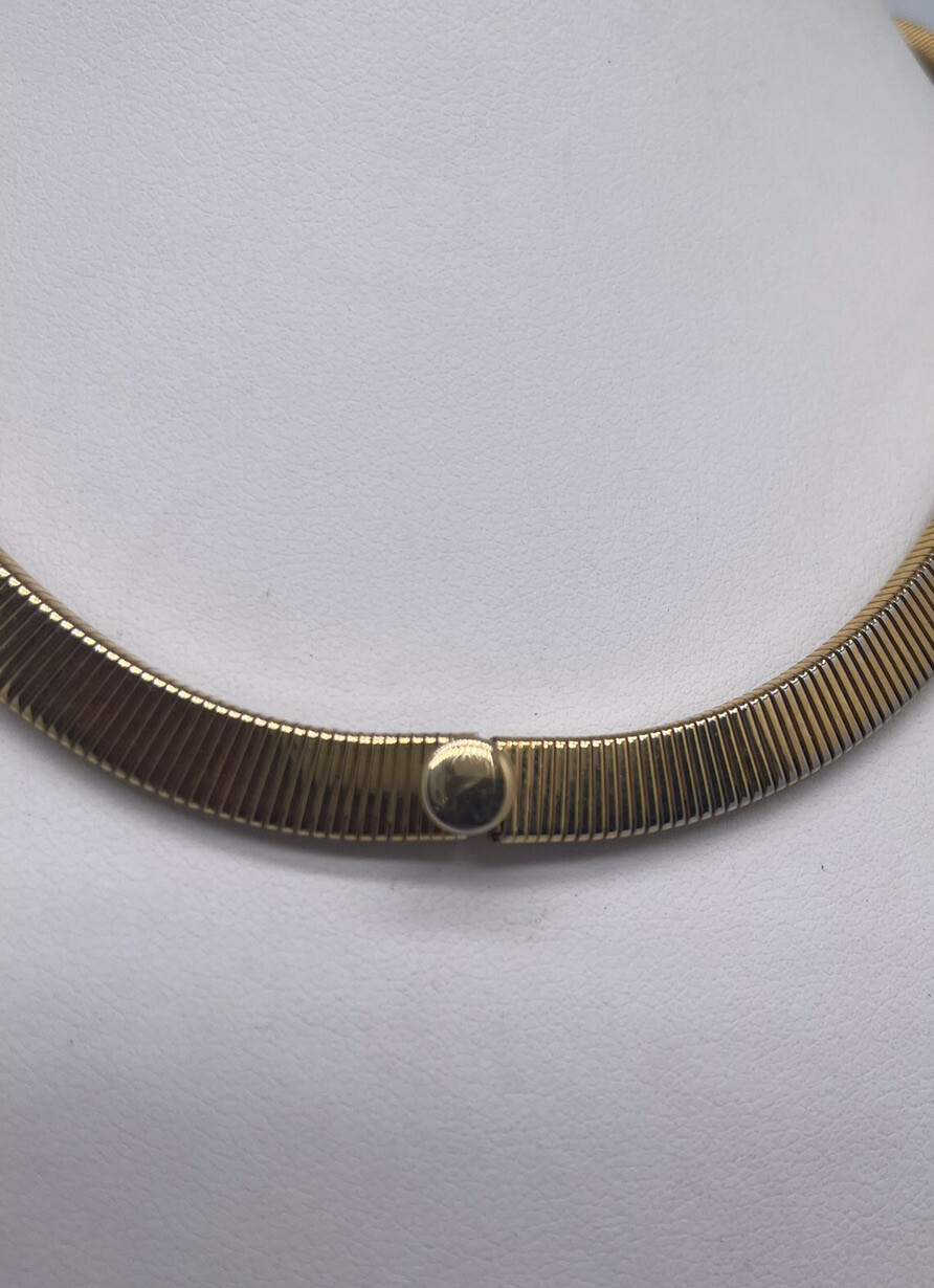 Napier 16 Inch Gold Tone Herringbone Chain Necklace - Gem