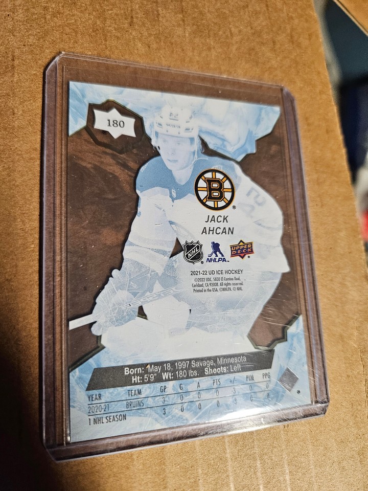 Boston Bruins - Jack Achan - 21/22 UD Ice - Rookie Premiers - #507/599 ...