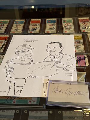 Calvin Griffith Signed Paper With Image From Twins coloring Book | eBay