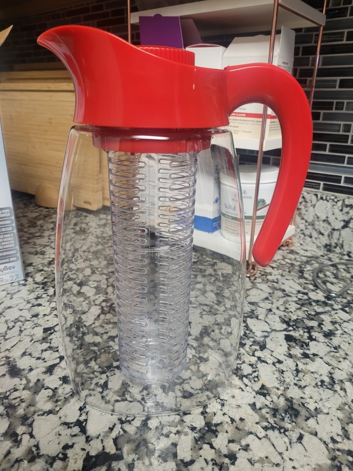 Primula Flavor It Infusion Pitcher Red Beverage Infuser Dispencer 2.9 ...