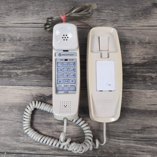 Vintage 1970’s BellSouth Phone Model #443 Cream Wall Mount Push Button ...