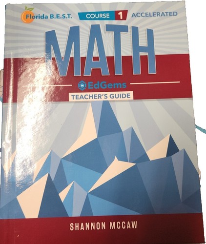 Florida BEST Course 1 Accelerated Math EdGems Teacher’s Guide 2022 Whse ...