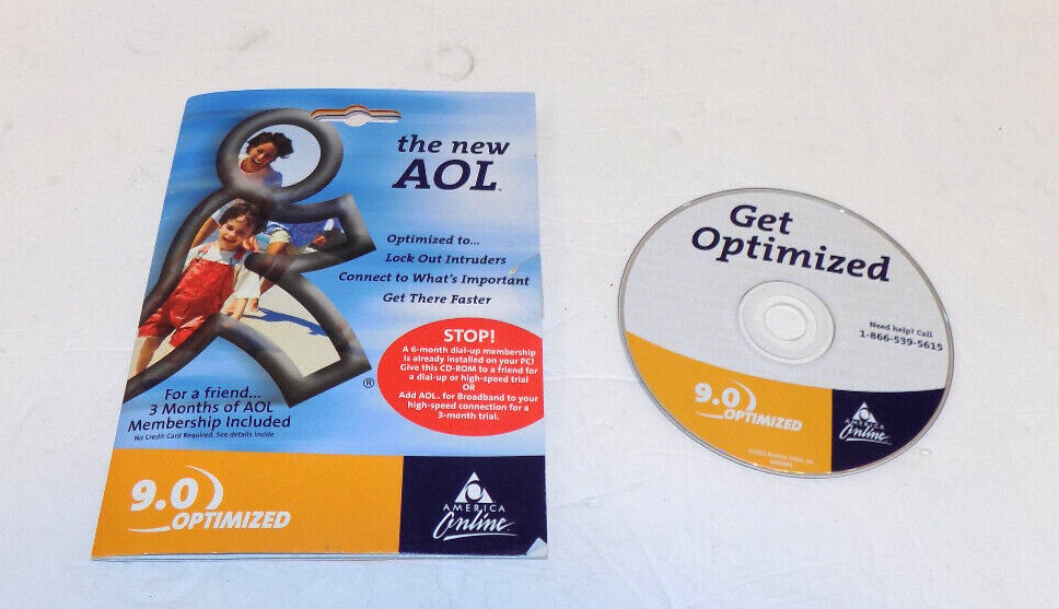 Vintage AOL 9.0 Optimized Disc CD Disk America Online Collectible | eBay