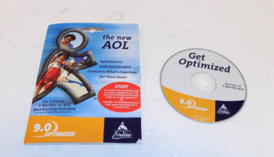 Vintage AOL 9.0 Optimized Disc CD Disk America Online Collectible | eBay