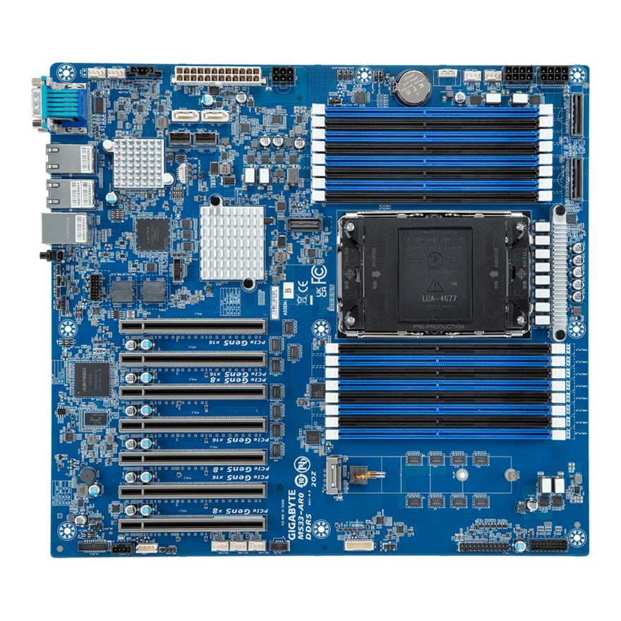 GIGABYTE MS33-AR0 LGA4677 350W+ Intel Xeon Platinum 8490H ES+256GB SK ...