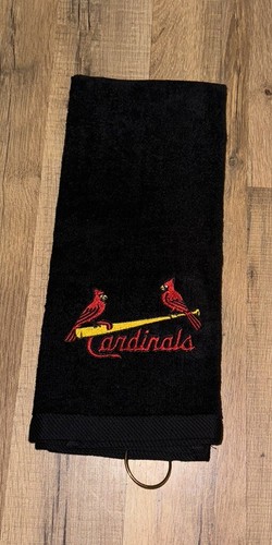 St. Louis Cardinals Embroidered Golf Sport Towel 16x26 Black | eBay