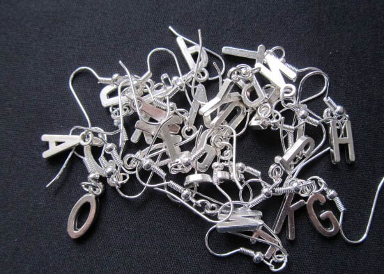 Letter Earrings Miniblings ABC Initials Silver First Name L+ DESIRED ...