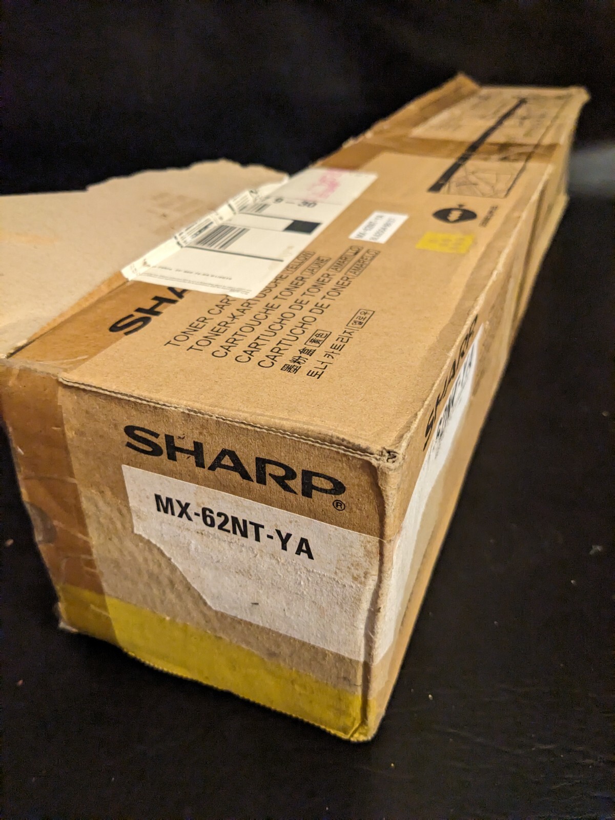 Genuine Sharp MX-62NT-YA MX62NTYA Yellow Toner Cartridge OEM Damaged ...