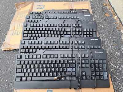 Lot Of 5 Lenovo SK-8825/KB1021/KU-0225 USB Computer Keyboards | eBay