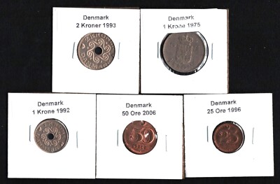 DENMARK 1975-2006 SET OF 5 COINS | eBay