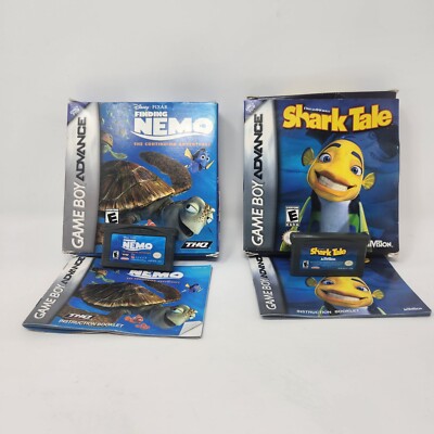 Finding Nemo + Shark Tale Lot Nintendo Gameboy Advance GBA CIB Complete ...