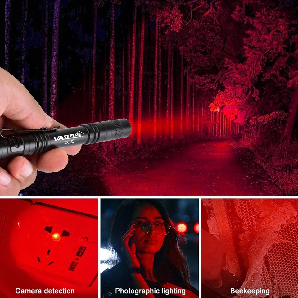 3W LED UV/White/Red Penlight Mini LED Pen Light With Clip Pen ...