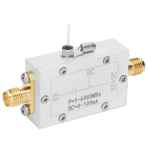 RF DC Block Bias 5-6000MHz Biaser Aluminum Alloy Industrial Electronic ...