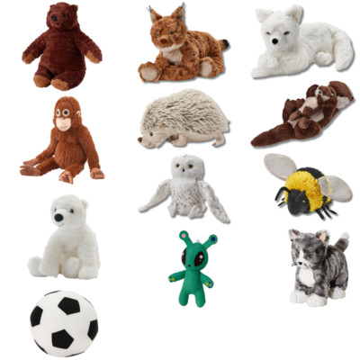 IKEA Plush Stuffed Soft Toys Kids Cuddly Playing Animal Different Gifts ...