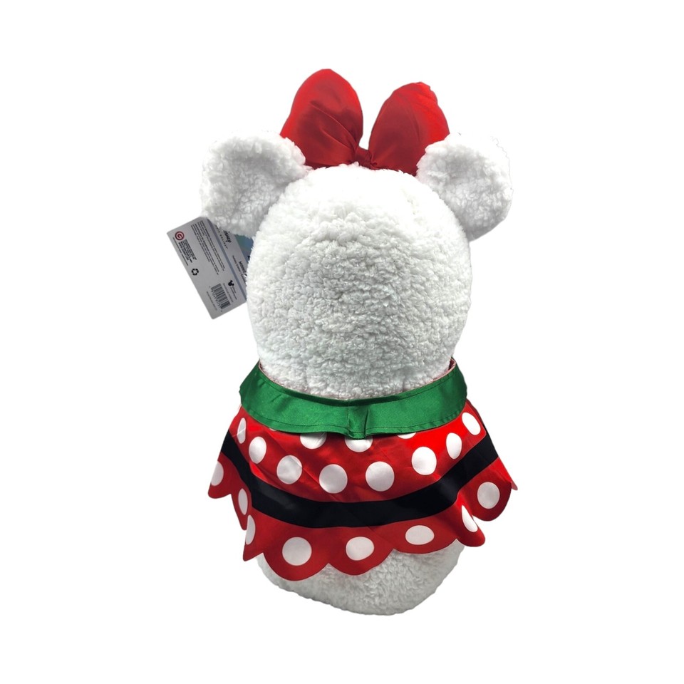Disney Mini Mouse Christmas Greeter Snowman Door Porch Holiday Sherpa ...