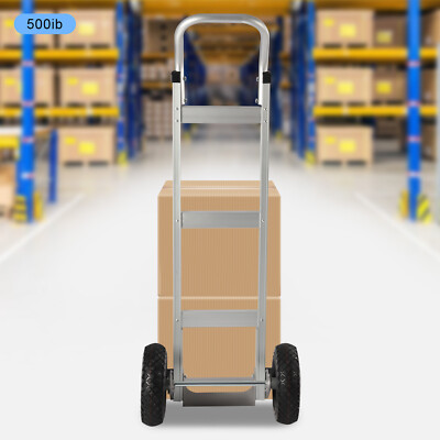 Aluminum Hand Truck Heavy Duty Hand Dolly Cart Horizontal Loop Handle ...