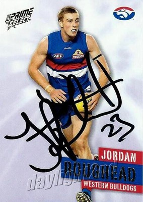 Signed 2013 WESTERN BULLDOGS AFL Card JORDAN ROUGHEAD | eBay Australia