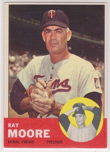 RAY MOORE 1963 Topps Baseball Card # 26 - MINNESOTA TWINS | eBay
