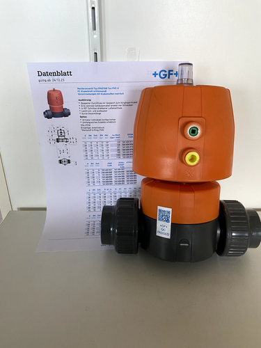 Georg Fischer +GF+ Membranventil pneumatisch DIASTAR Typ10FC d40 DN32 ...