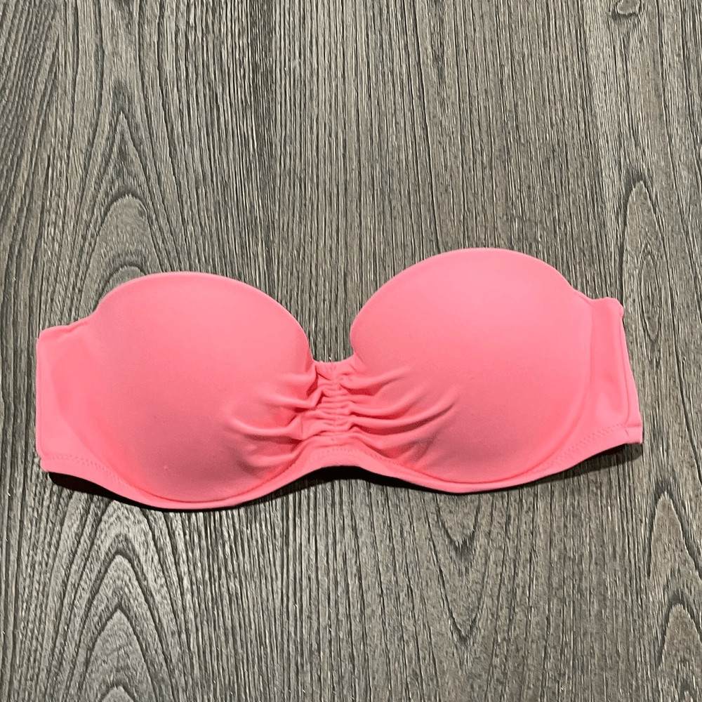 Victoria's Secret Peach Strapless Swim Bikini Top Siz… - Gem