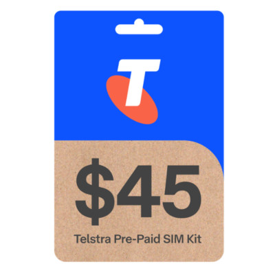 TELSTRA $45 PREPAID MOBILE PHONE MULTI FIT SIM CARD STARTER PACK KIT 4G ...
