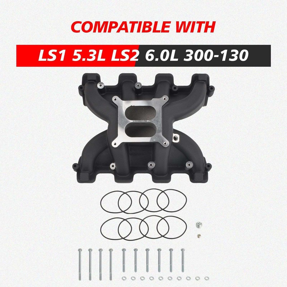 Performer RPM Style Carb Intake Manifold LS1 5.3L LS2 6.0L Cathedral ...