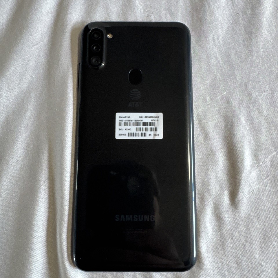 Samsung Galaxy A11 SM-A115A (Black 32GB 2GB) AT&T bad Side Home Button ...
