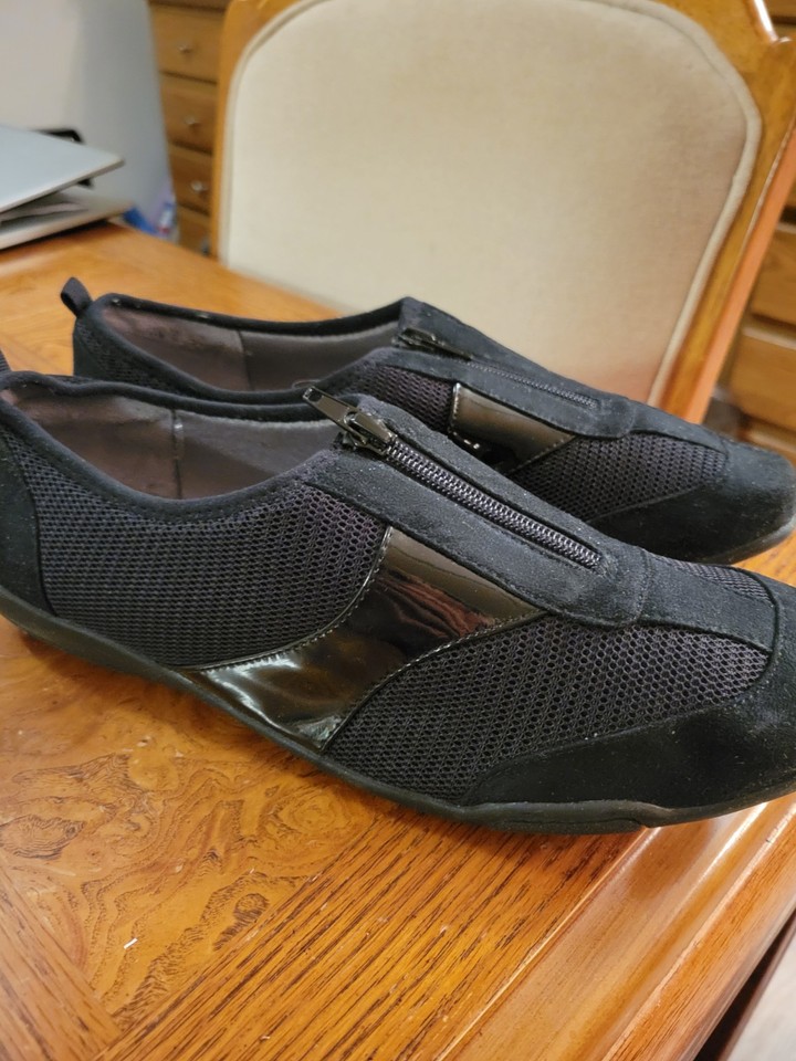 Suede & Nylon Mesh Comfort Shoes By LifeStride Sz 11. Excellent Condtn ...