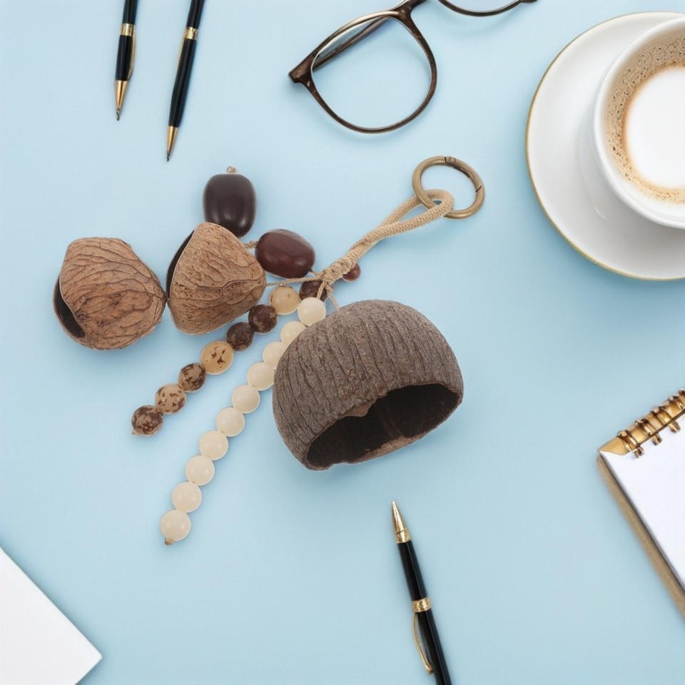 Nut Shaker: Hand Rattle Shaker African Drum Percussion Nutshell Bell ...