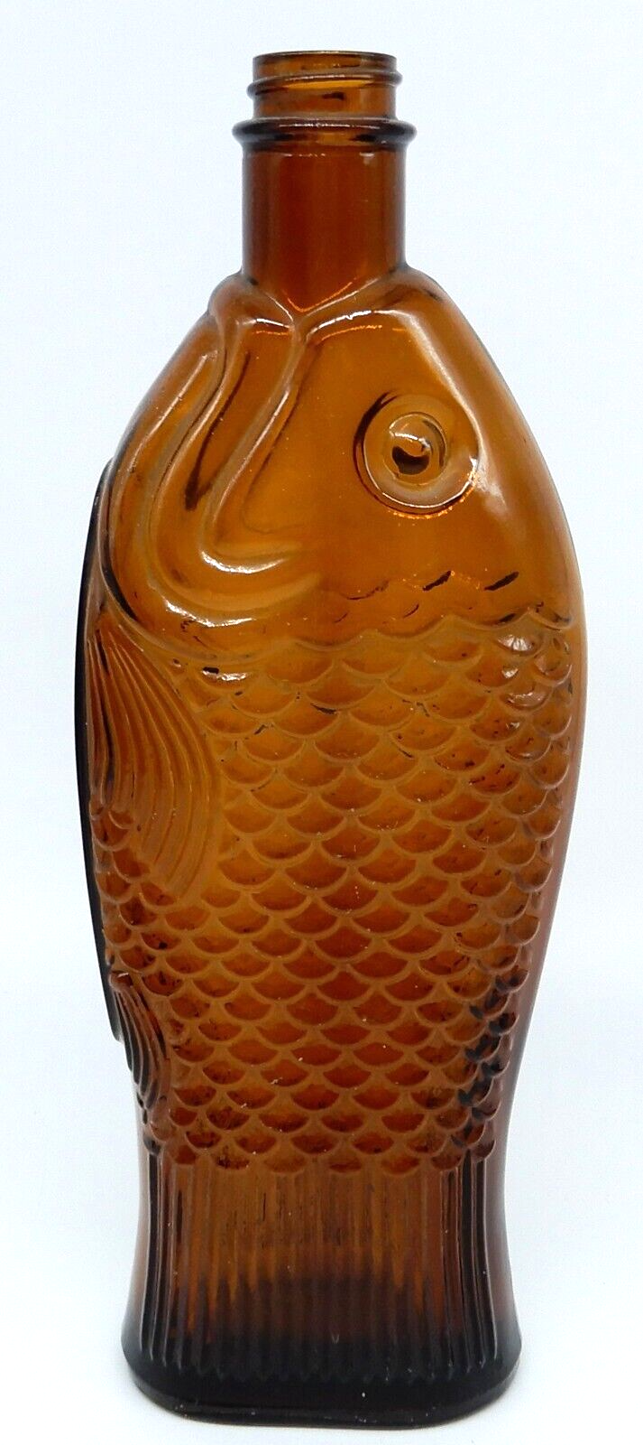 Vintage Dr. Fisch’s Bitters Cod Liver Oil Amber Fish Shaped Bottle 10 ...