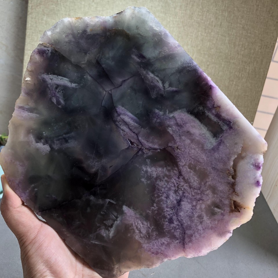 200mm Natural Candy fluorite Crystal gemstone Polish/rough Specimen 1 ...