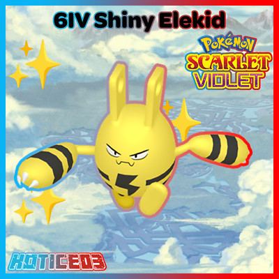 Shiny Elekid 6IV Pokemon Scarlet & Violet 🚀Fast Trade🚀 Indigo Disk DLC ...