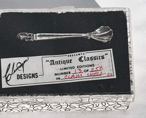 Clasmeyer Designs Lt. Ed. 13/250 Sterling Silver Clam Shell Salt Spoon ...