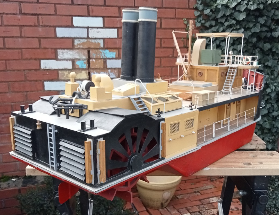LULONGA model boat. African river Paddle Tug. COLLECTION ONLY, B97 ...