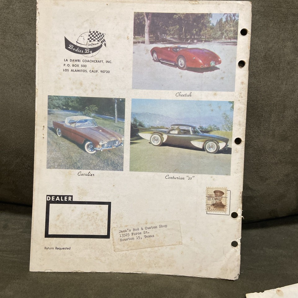 1958 (?) La Dawri custom Fiberglass Body Coachcraft Brochure, 30 pages ...
