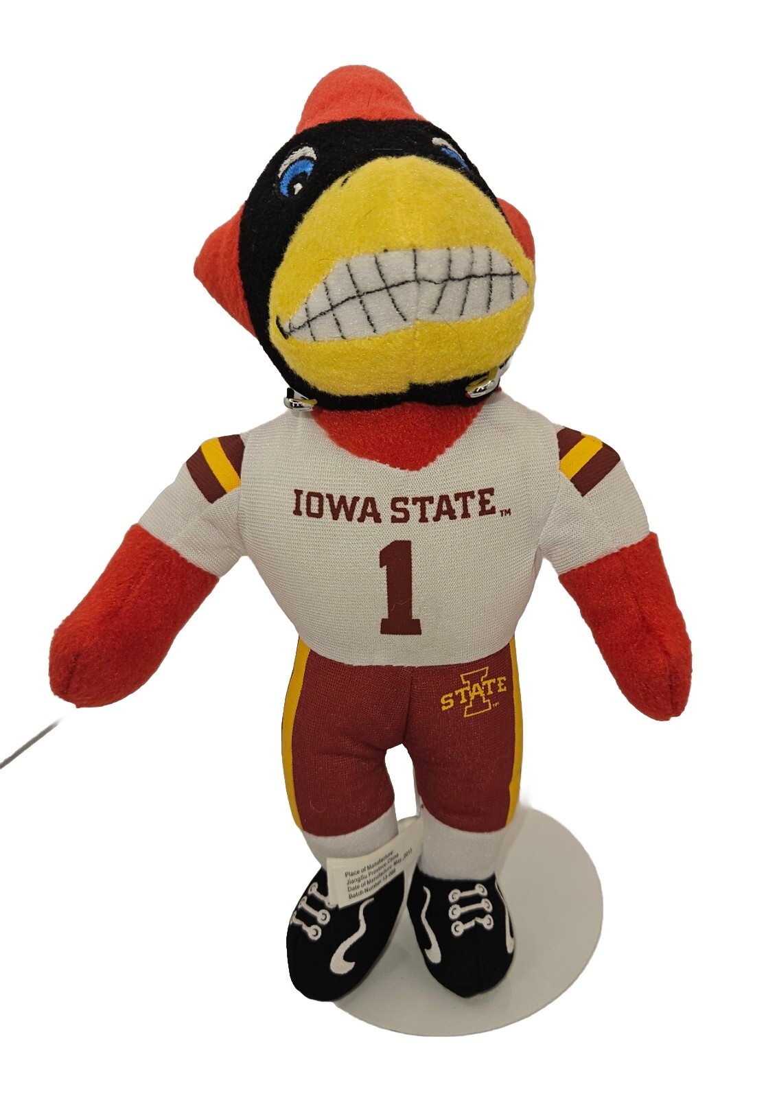 The Toy Factory Iowa State Mascot Bird Plush Stuffed Animal Toy 11" Red ...