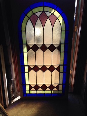 Antique Arch Top Stained Glass Window 33.25 X 63.25 High Sg 134 | eBay