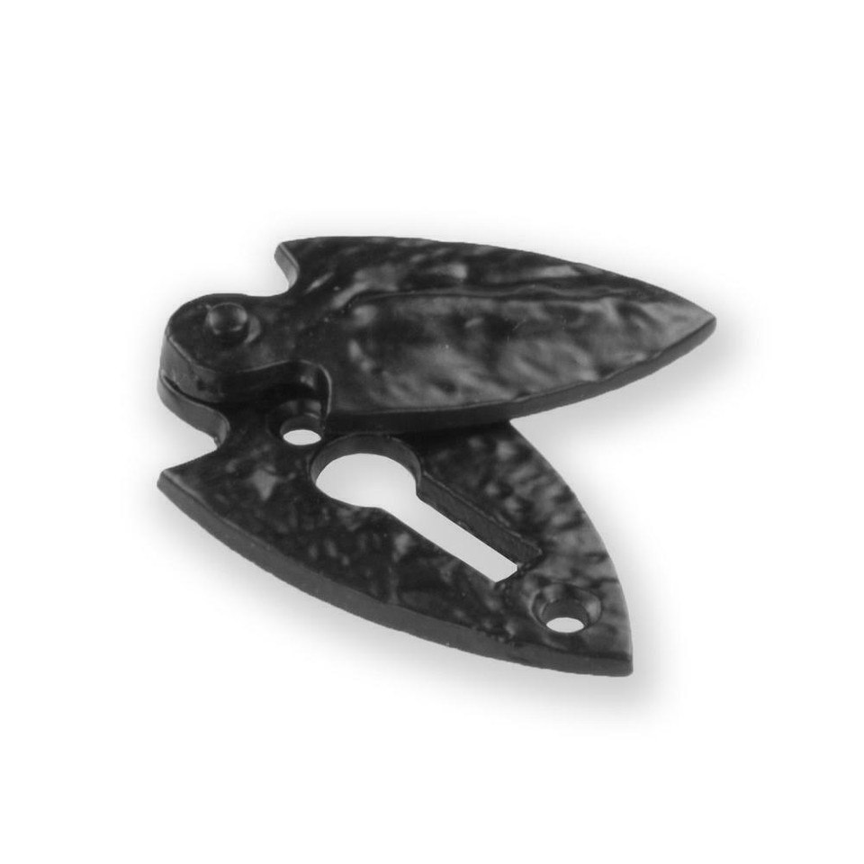 BLACK ANTIQUE CAST IRON KEYHOLE KEY HOLE COVERS ESCUTCHEONS | eBay UK