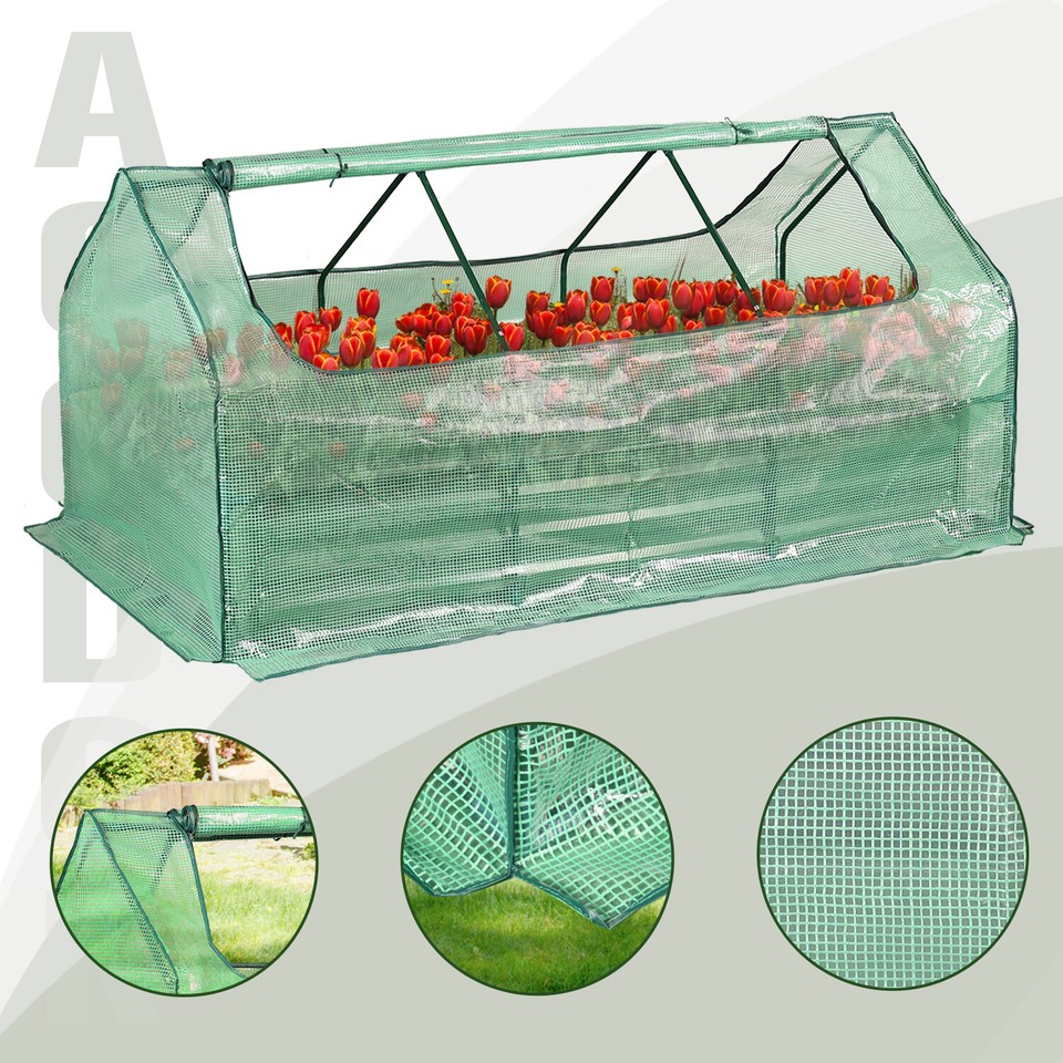 Aoodor 6x3x3 ft. Outdoor Portable Mini Greenhouse Kit with Galvanized ...