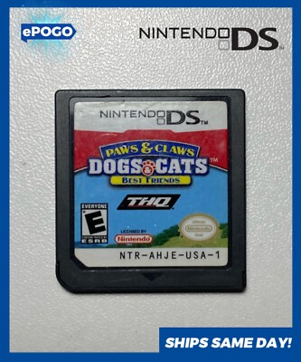 Paws & Claws Dogs & Cats Best Friends (Nintendo DS, DSi Xl, 3DS) Game ...