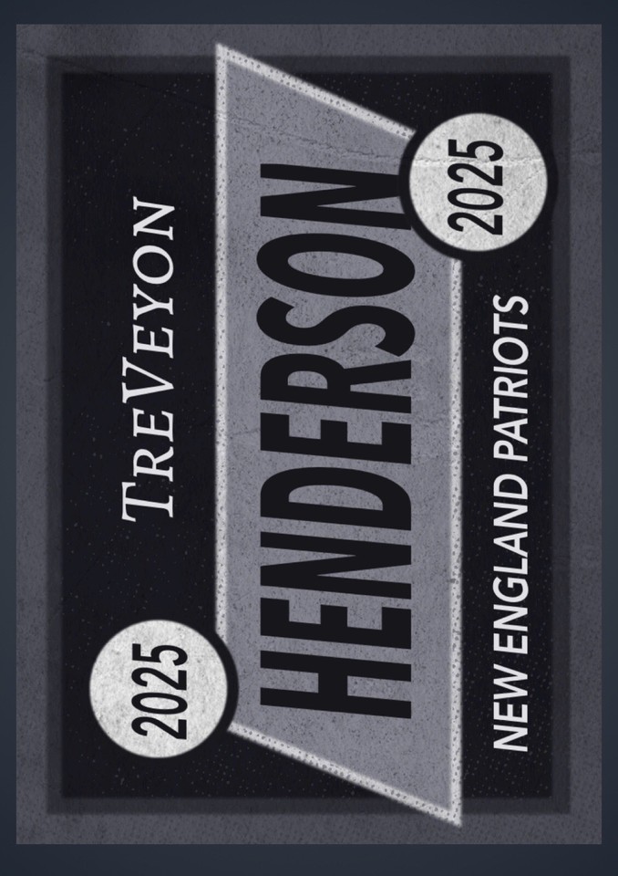 TREVEYON HENDERSON NEW ENGLAND PATRIOTS 2025 NFL DRAFT CARD | eBay