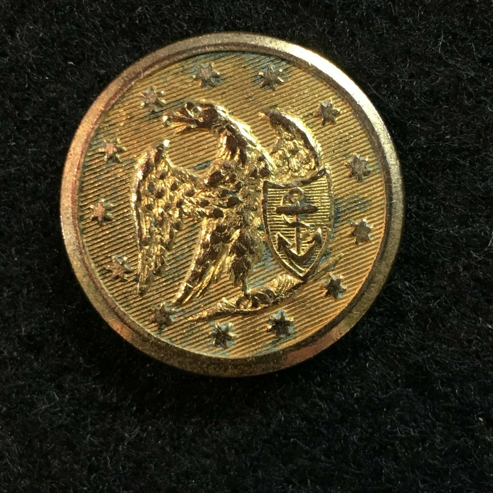 Early 1 Piece Navy Button - William Wallis Backmark | eBay