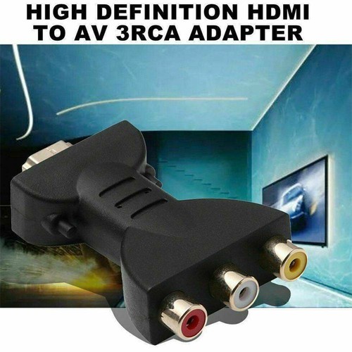 1xMale To 3 RCA Video Audio AV Adapter Component Converter For DVD/HDTV ...