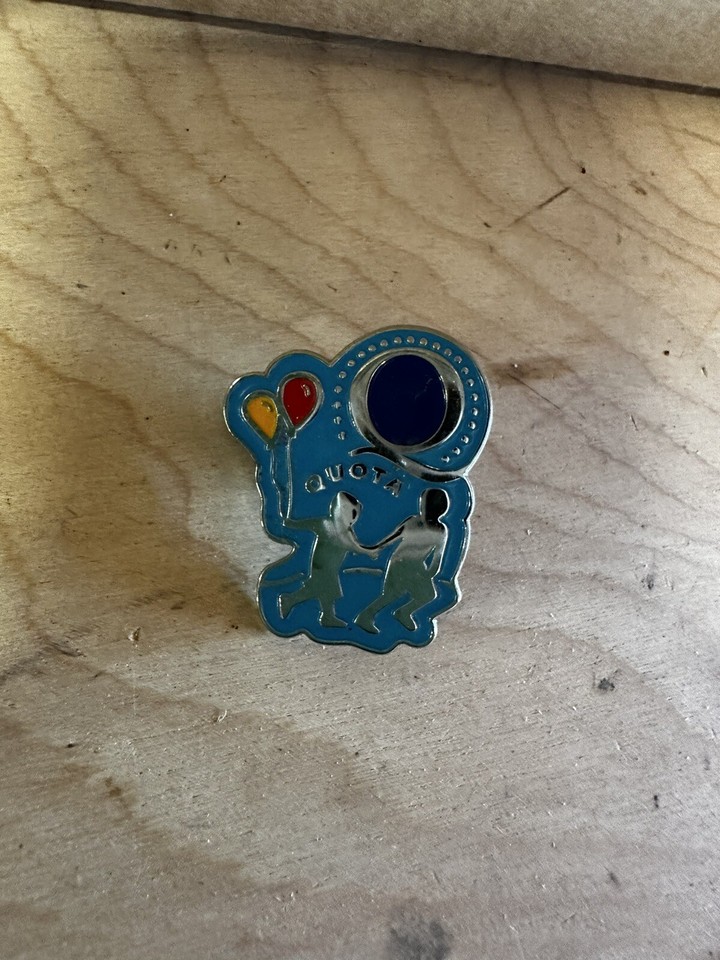Quota Lapel Pin Children With Balloons | eBay