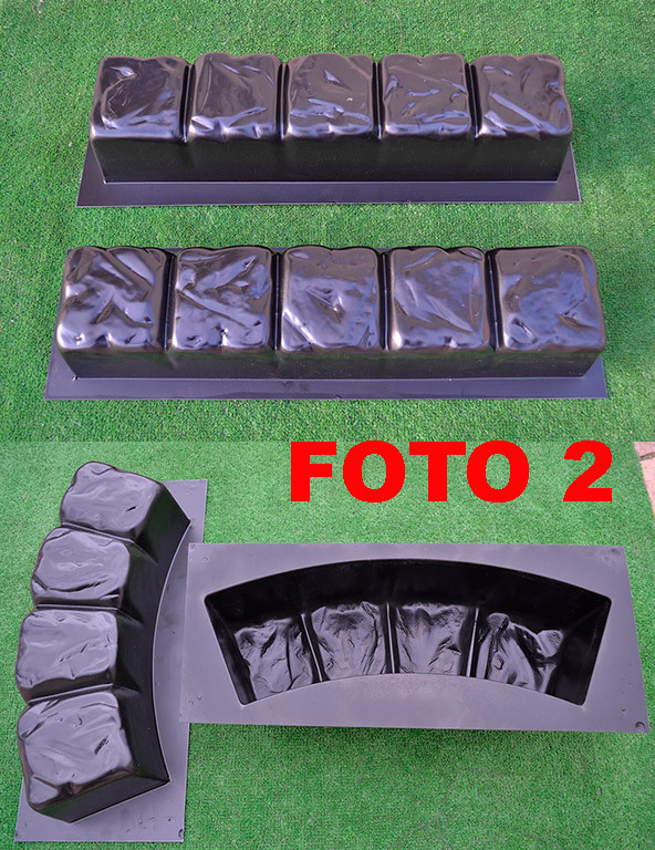 Concrete molds edge stone concrete edging border Sold set 4 pcs molds ...