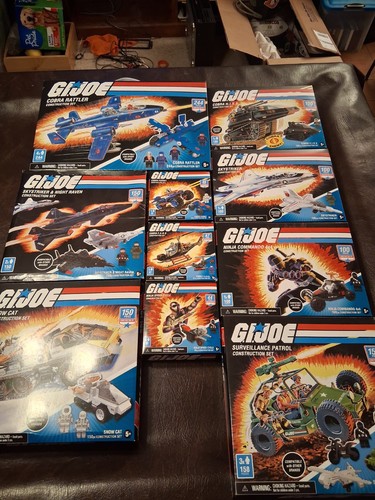 Lot of 4 GI Joe Construction Sets Brand New Licensed by Hasbro Sealed ...