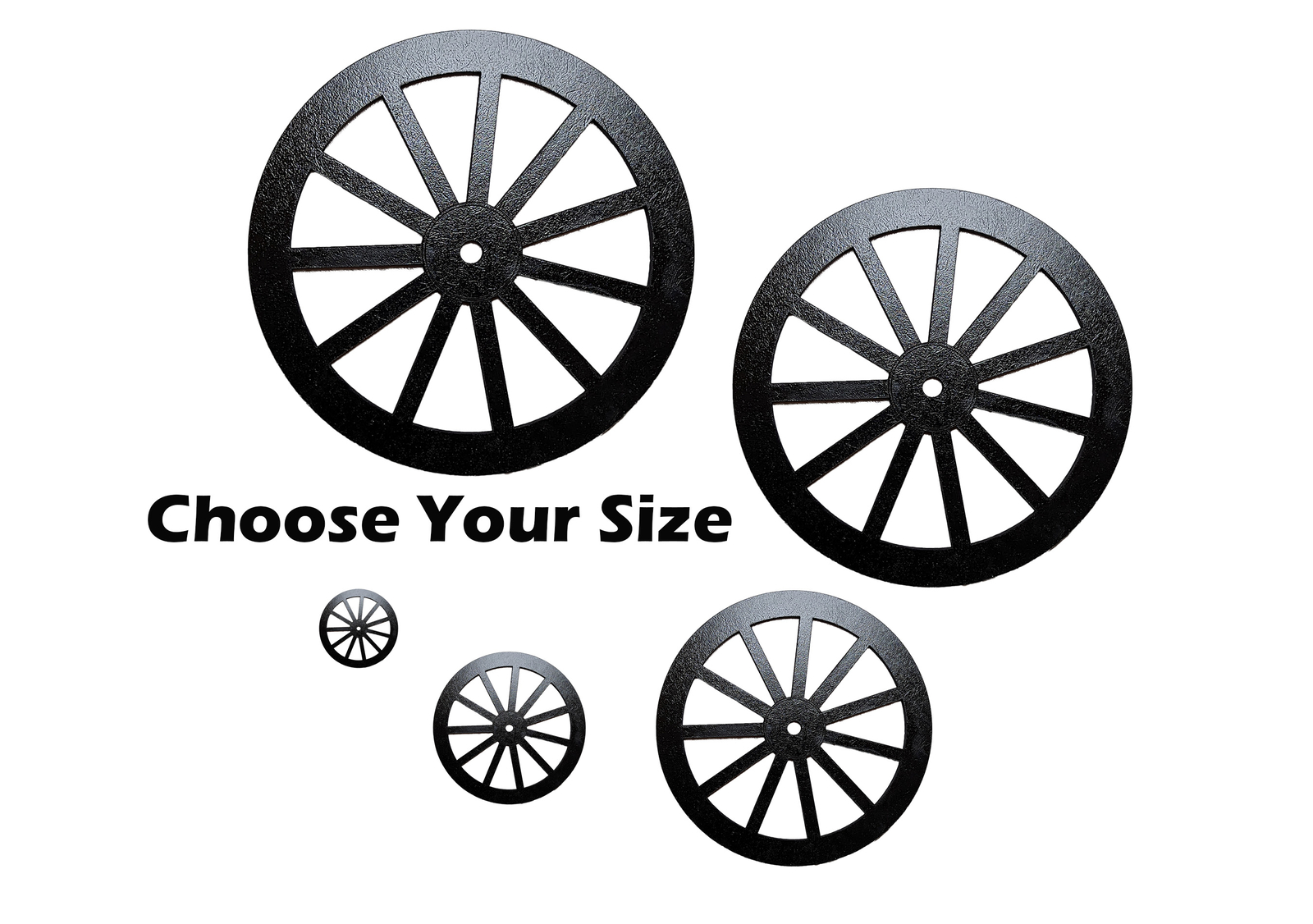 Black 11 spoke wheels for crafts (Set of 4), Composite wooden wheels | eBay